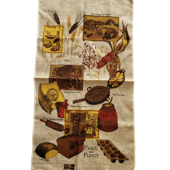 Vintage | Kitchen | Vintage Kay Dee Hand Prints 0 Linen Harvest Peace ...